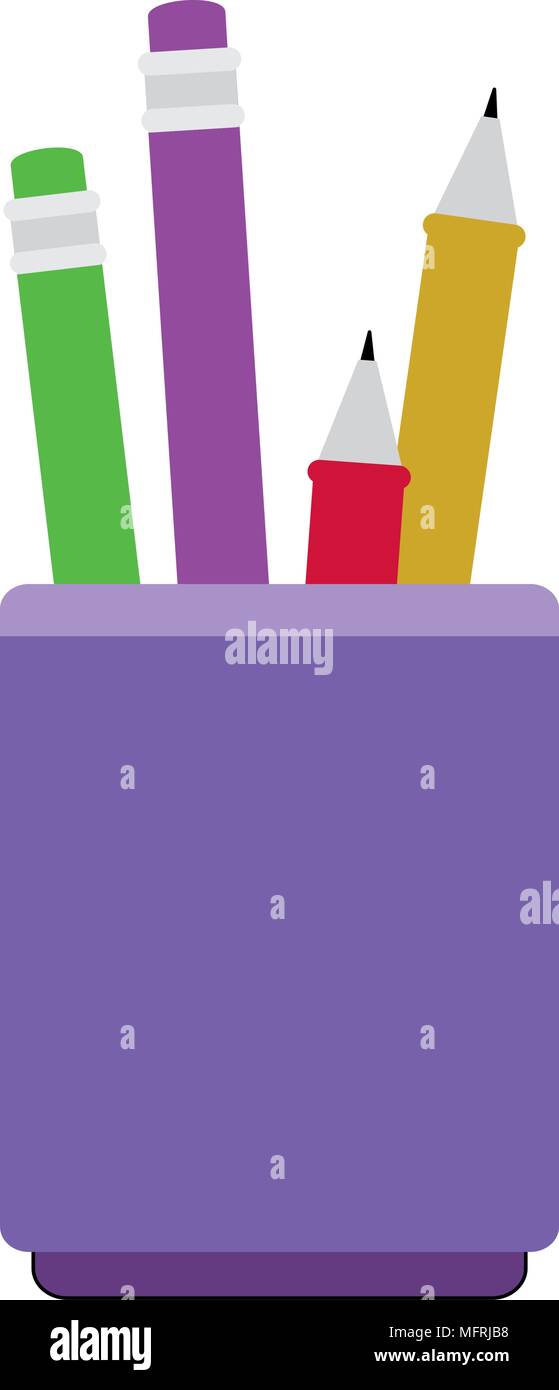 pencil holders isolated icon vector illustration design Stock Vector ...