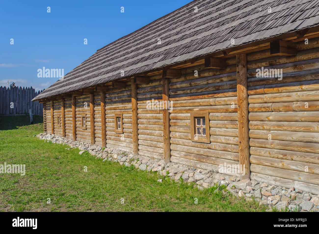 Zaporozhskaya Sich, historical house, whre the cossacks lived ...
