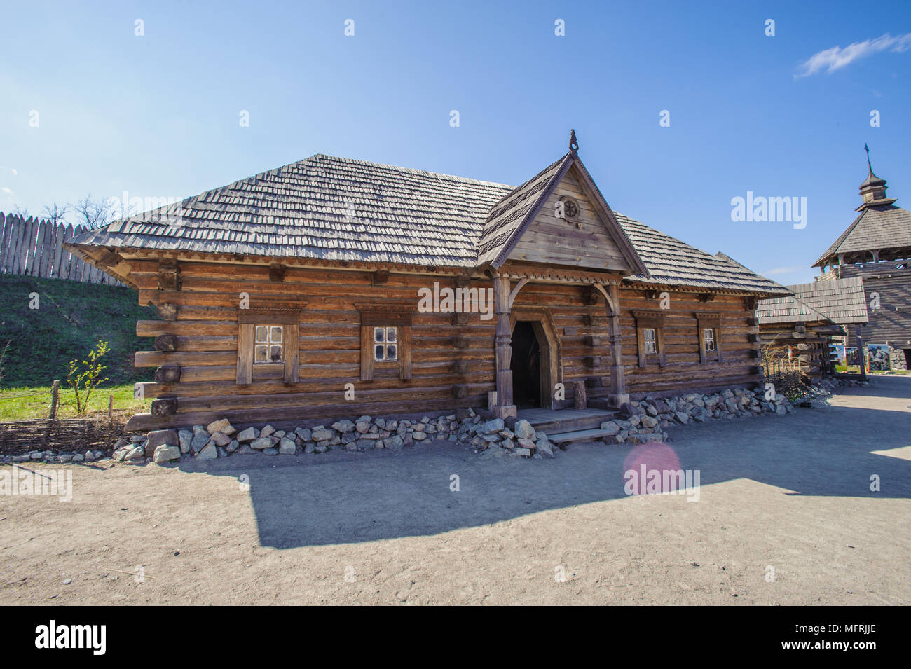 Cossacks house of the Zaporozhskaya Sich Stock Photo - Alamy