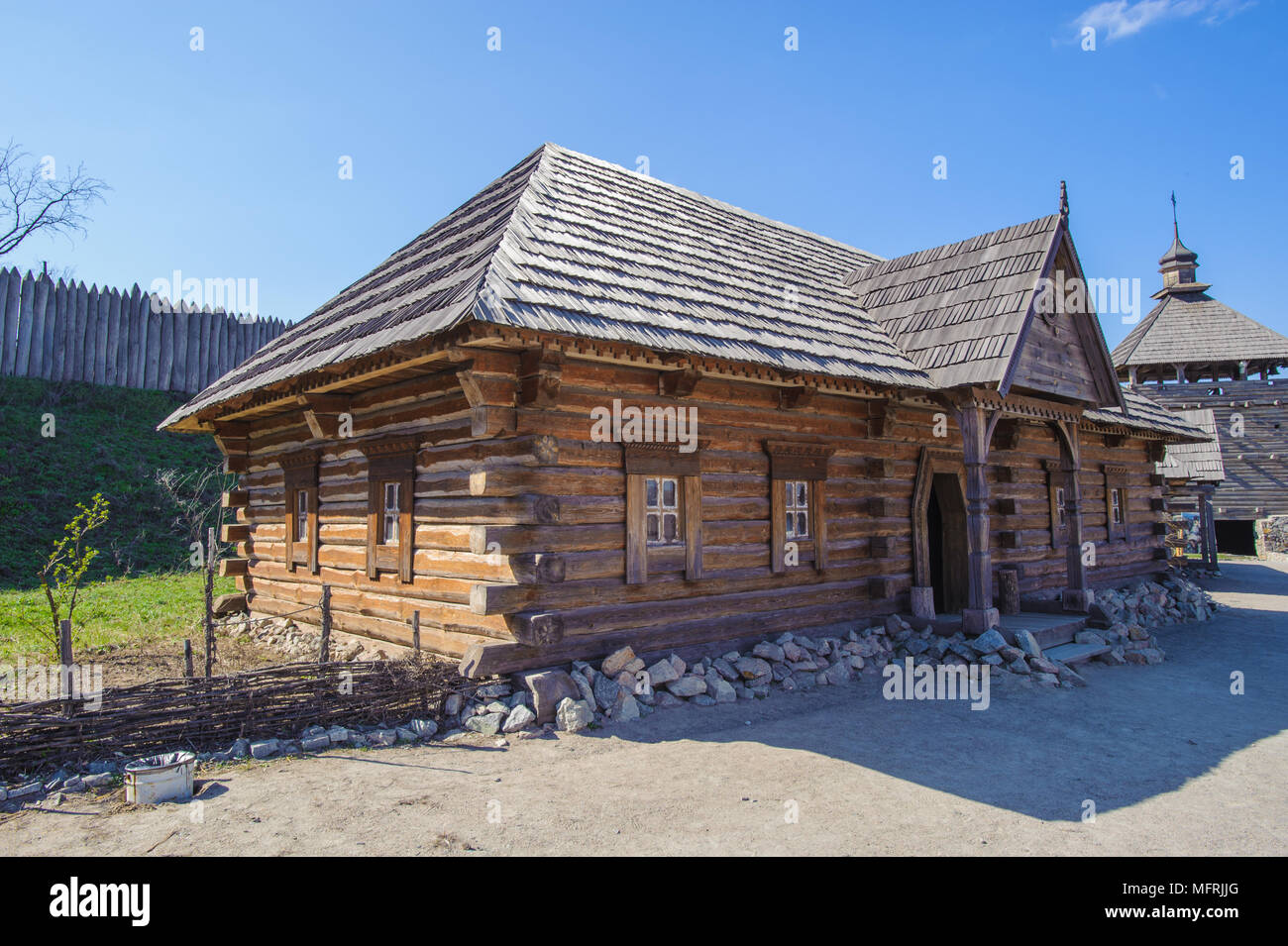 Cossacks house of the Zaporozhskaya Sich Stock Photo - Alamy