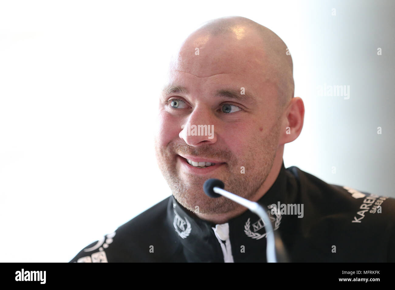Alex Dickinson during the press conference at the Lowry Hotel ...