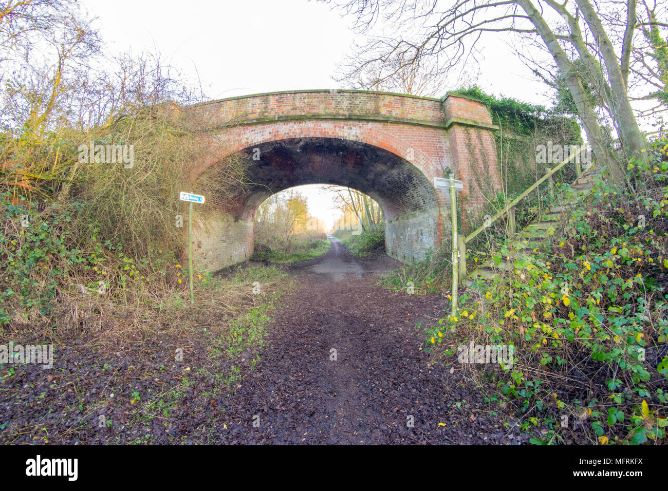 Road over Rail Bridge, Disused Railway Line Known as the "Hudson Way ...