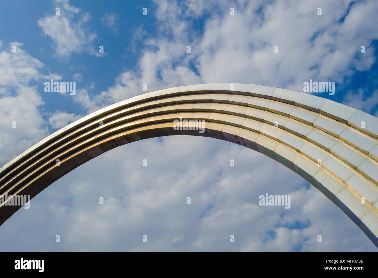 Metallic arch in the city Stock Photo - Alamy