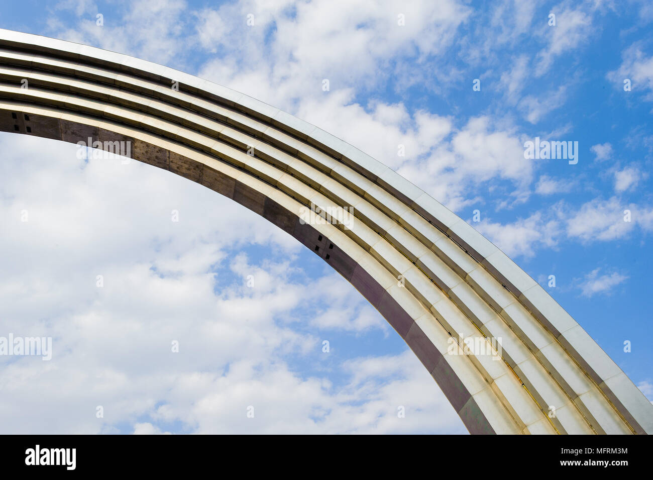 Metallic arch in the city Stock Photo - Alamy