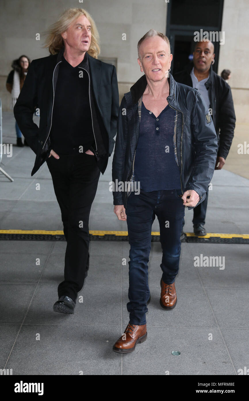 Def Leppard visiting BBC Radio One studios to promote their new Tour ...
