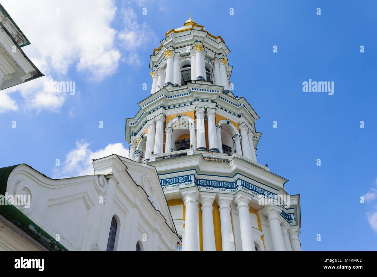 Great Lavra Bell Tower or the Great Belfry, Kiev, Ukraine. The bell ...