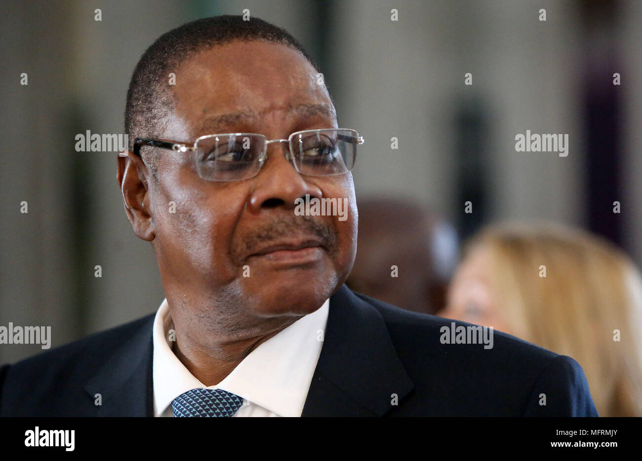 President of Republic of Malawi, Peter Mutharika during his address at ...