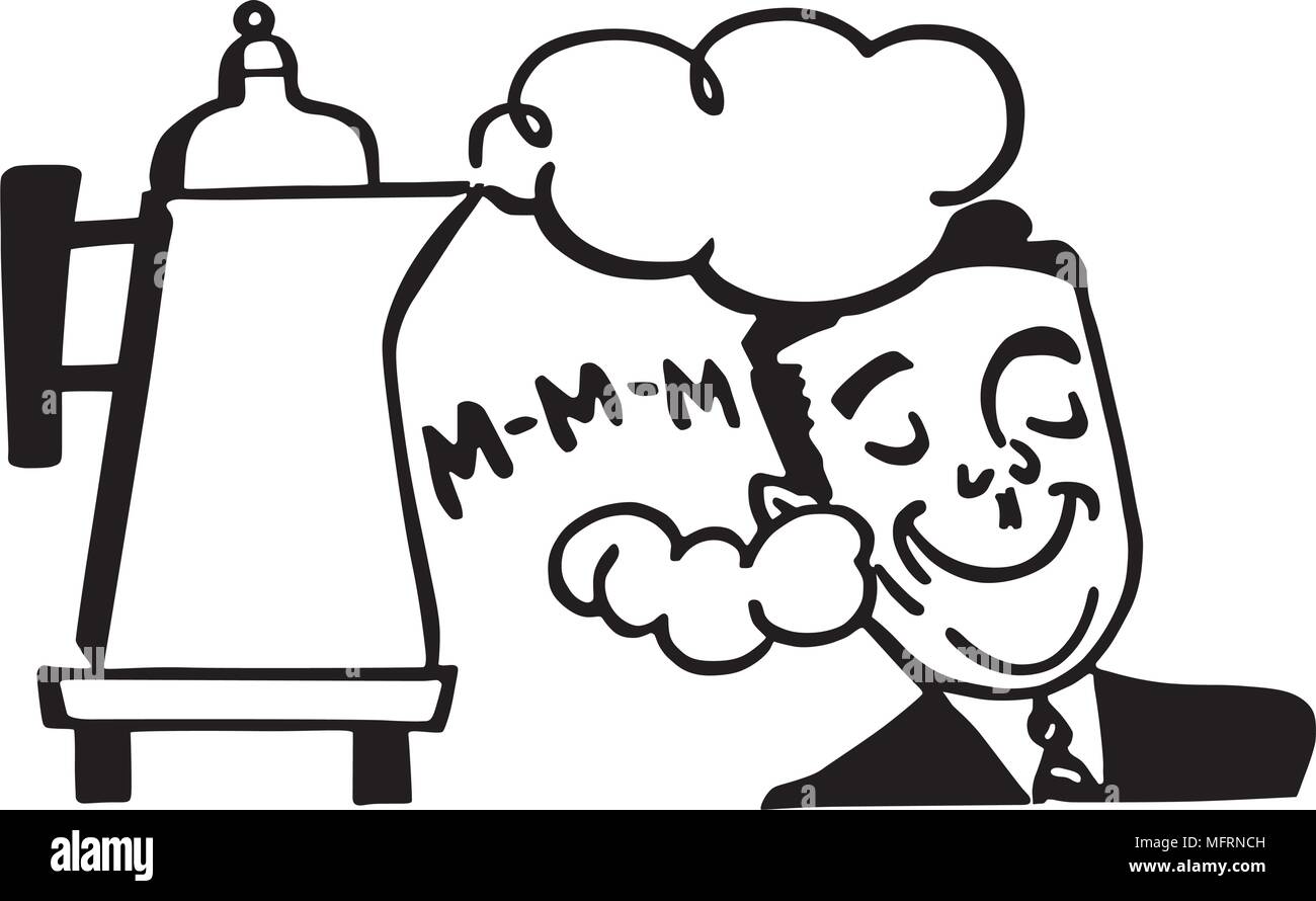 Man Smelling Fresh Coffee - Retro Clipart Illustration Stock Vector ... Man Smelling Fresh Coffee - Retro Clipart Illustration Stock Vector ...