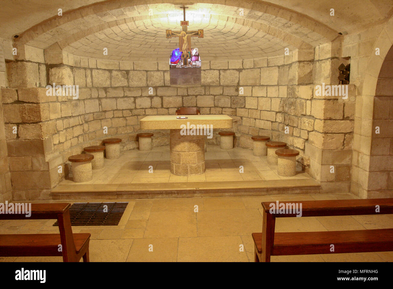 Crypt under the Church of St. Joseph, underneath cave dwelling of the ...