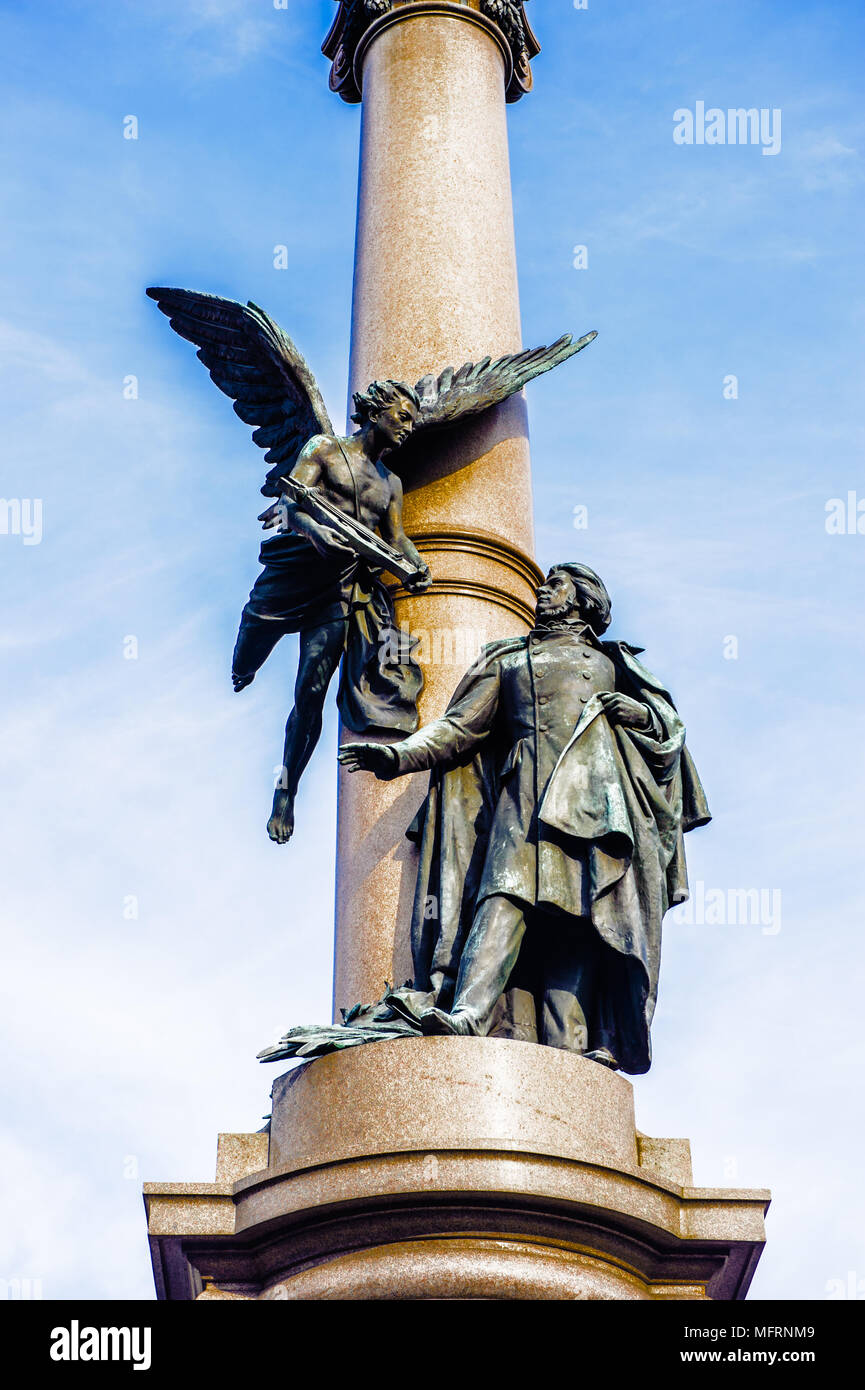 Adam Mickiewicz statue, Lvov, Ukraine Stock Photo - Alamy