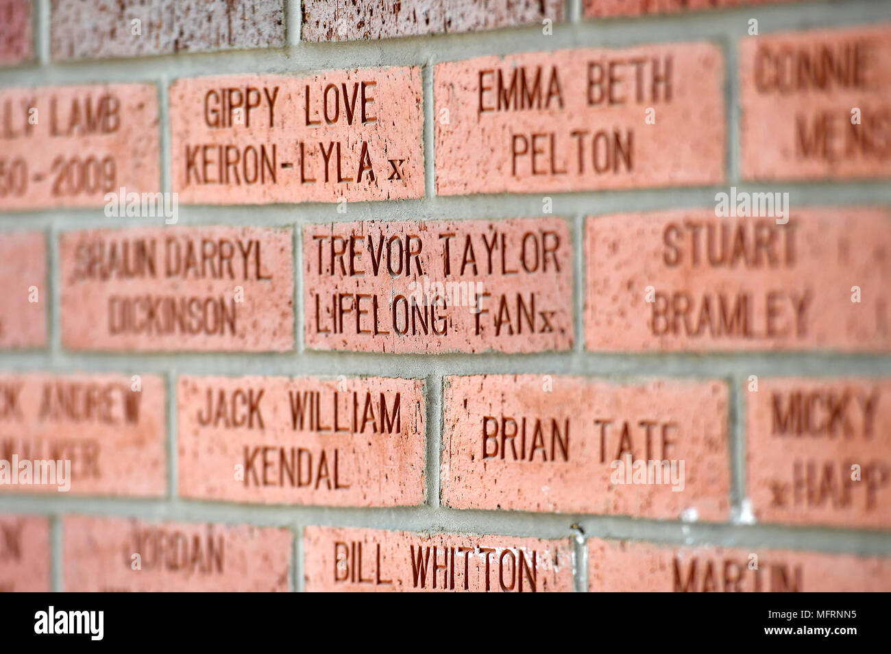 Commemorative bricks hi-res stock photography and images - Alamy