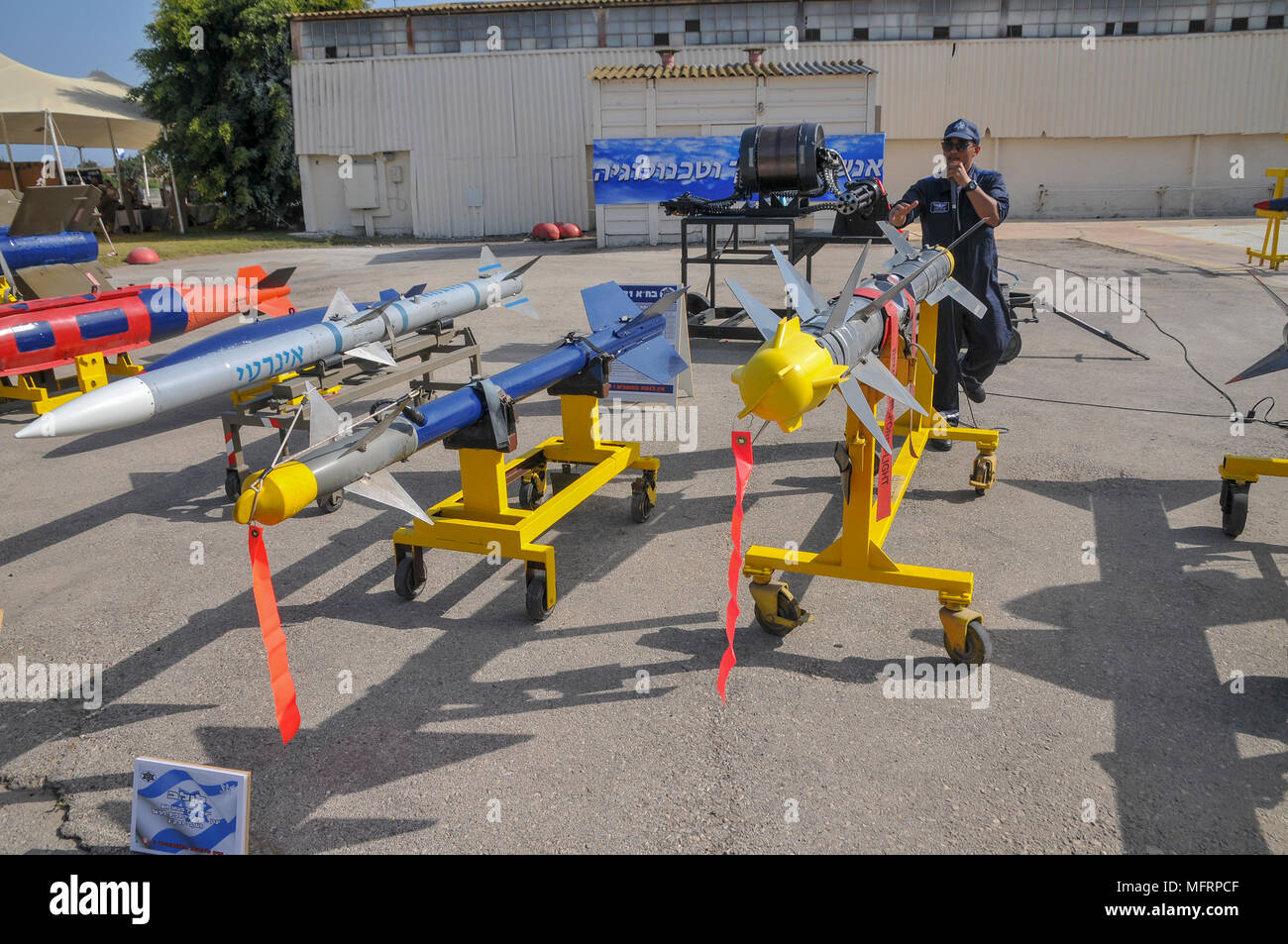 A display of Air to Air and Air to ground guided missiles used by the ...