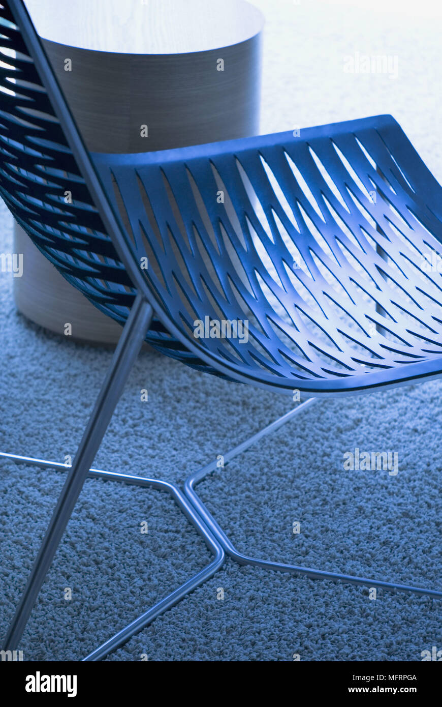 Modern metal chair Stock Photo - Alamy