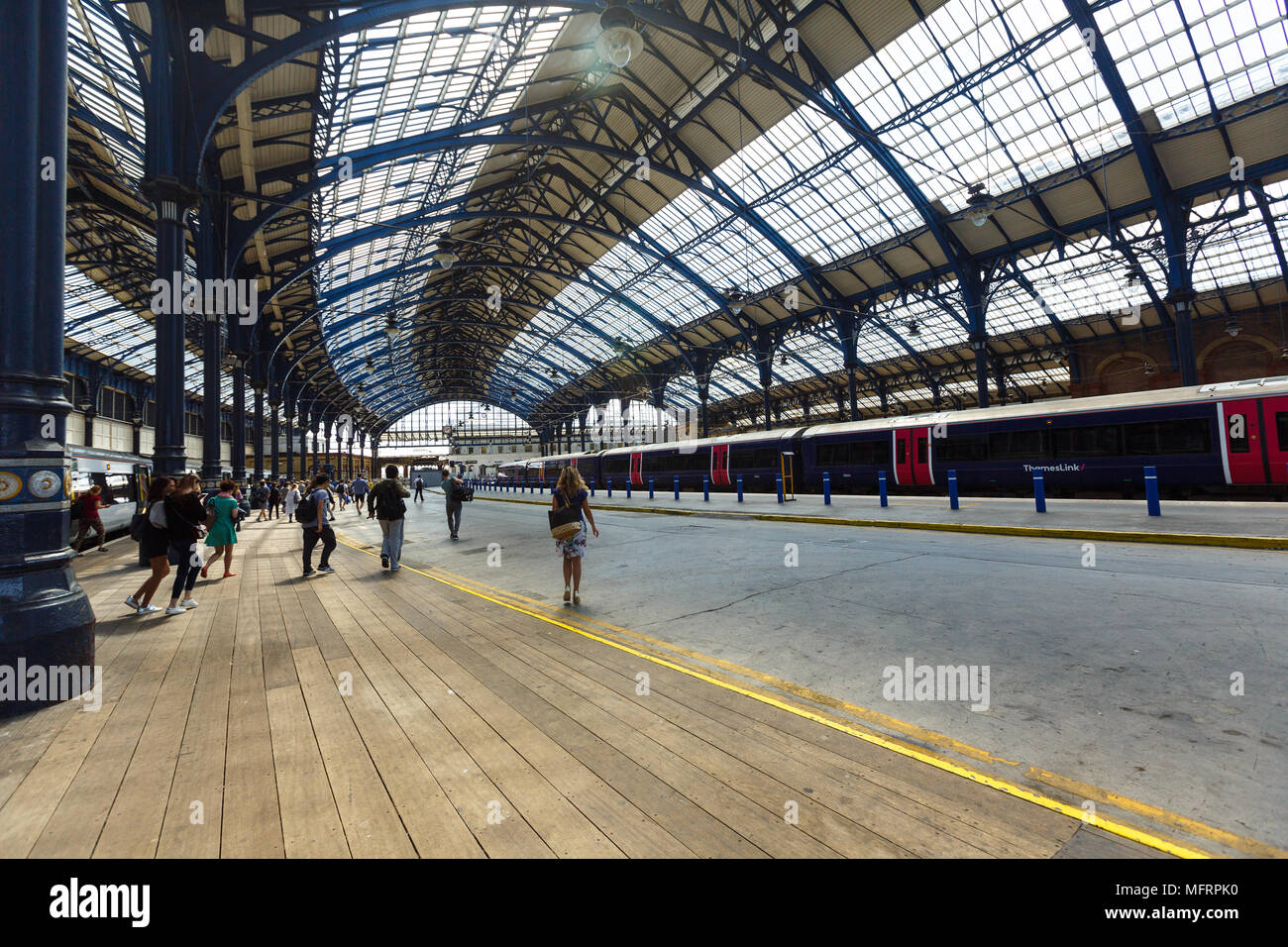 Interior of the Brighton train station, United Kingdom Stock Photo - Alamy
