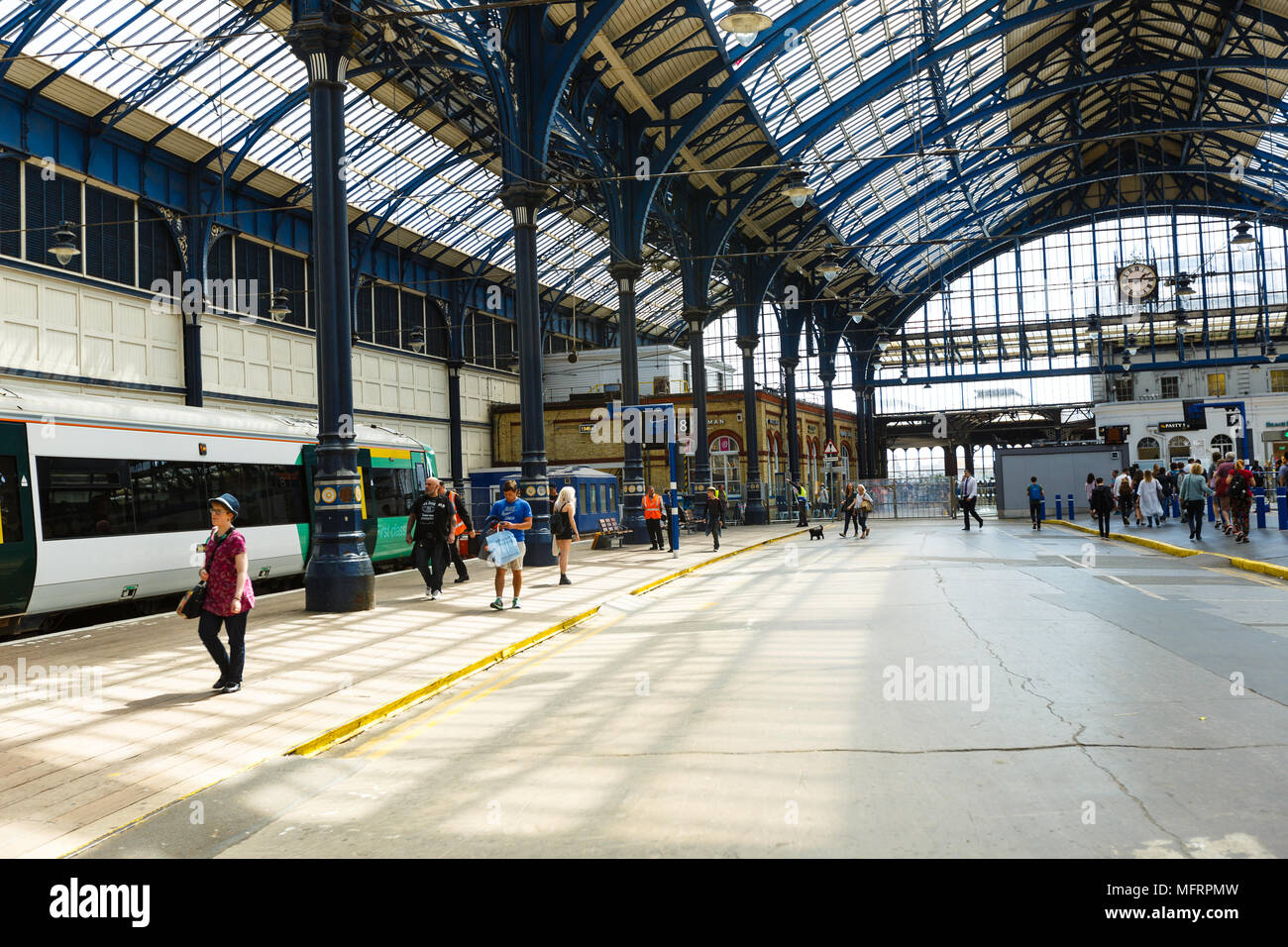 Interior of the Brighton train station, United Kingdom Stock Photo - Alamy