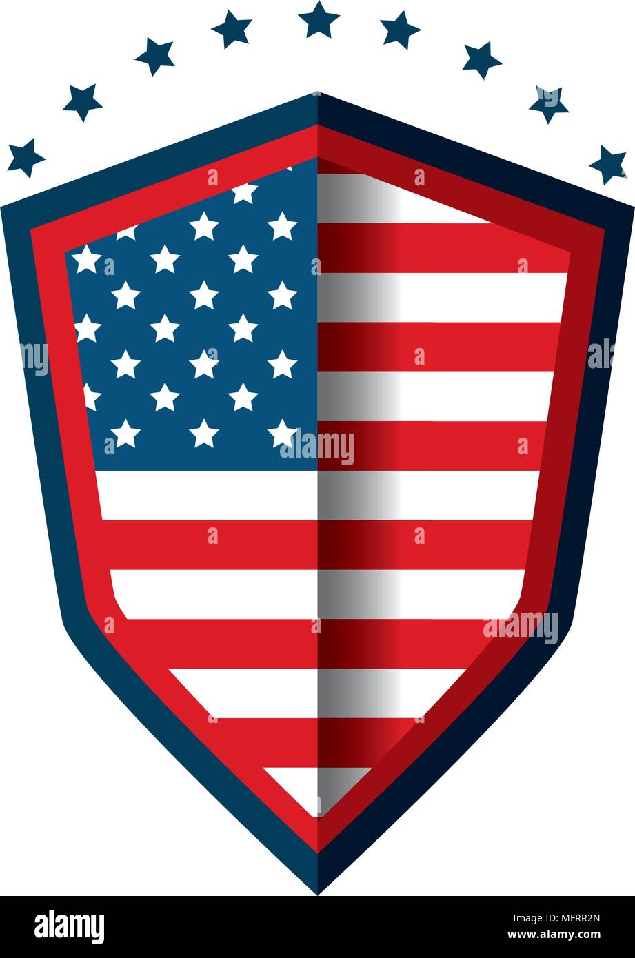 united states of america emblematic shield vector illustration design ...