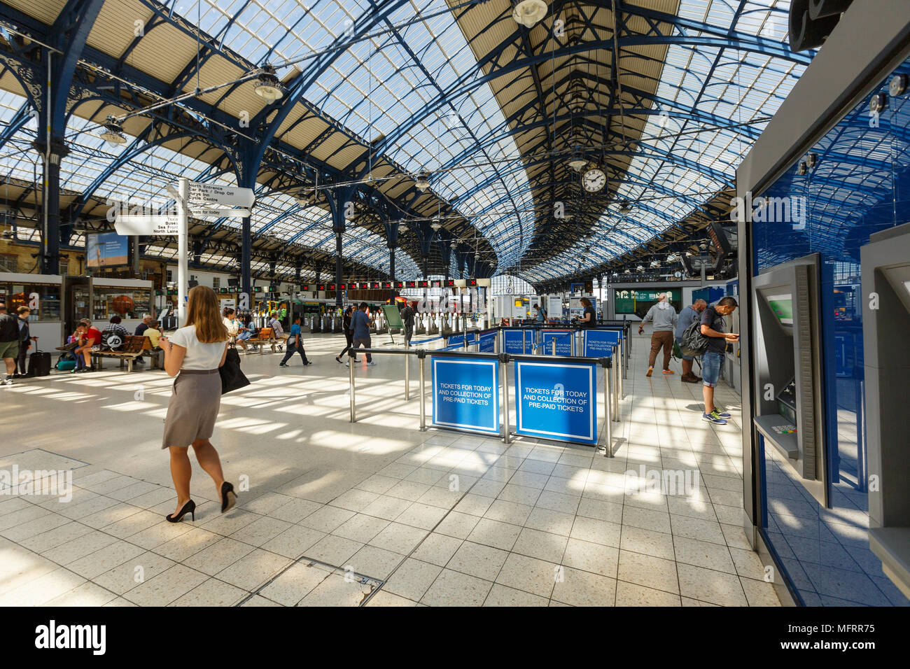 Interior of the Brighton train station, United Kingdom Stock Photo - Alamy
