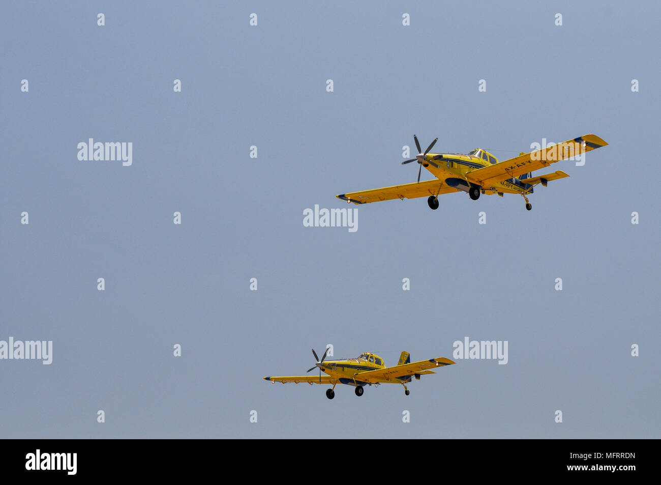 Two Air Tractor AT-802F fire fighting planes Photographed in Haifa ...