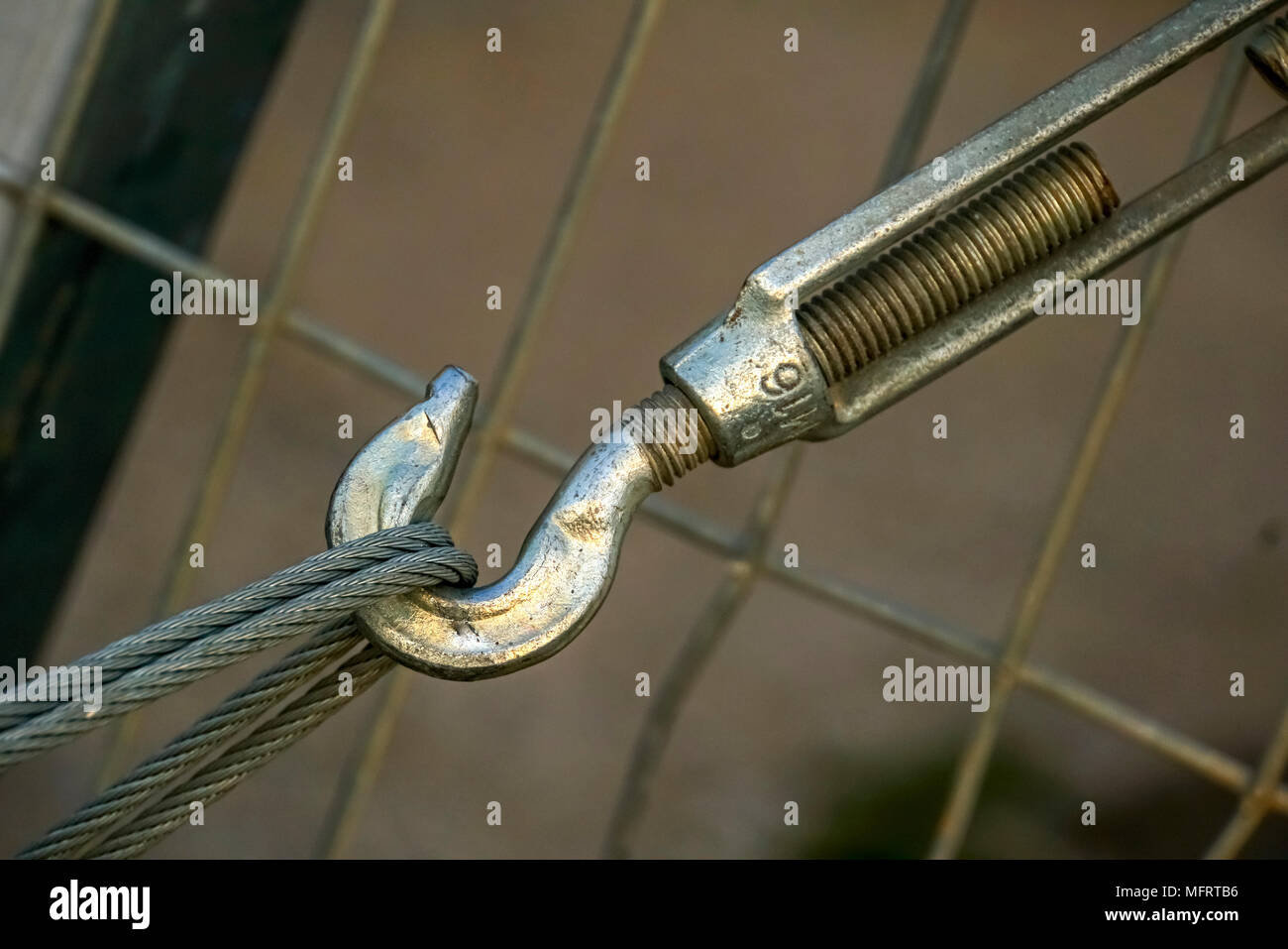 Cable fastening system Stock Photo - Alamy