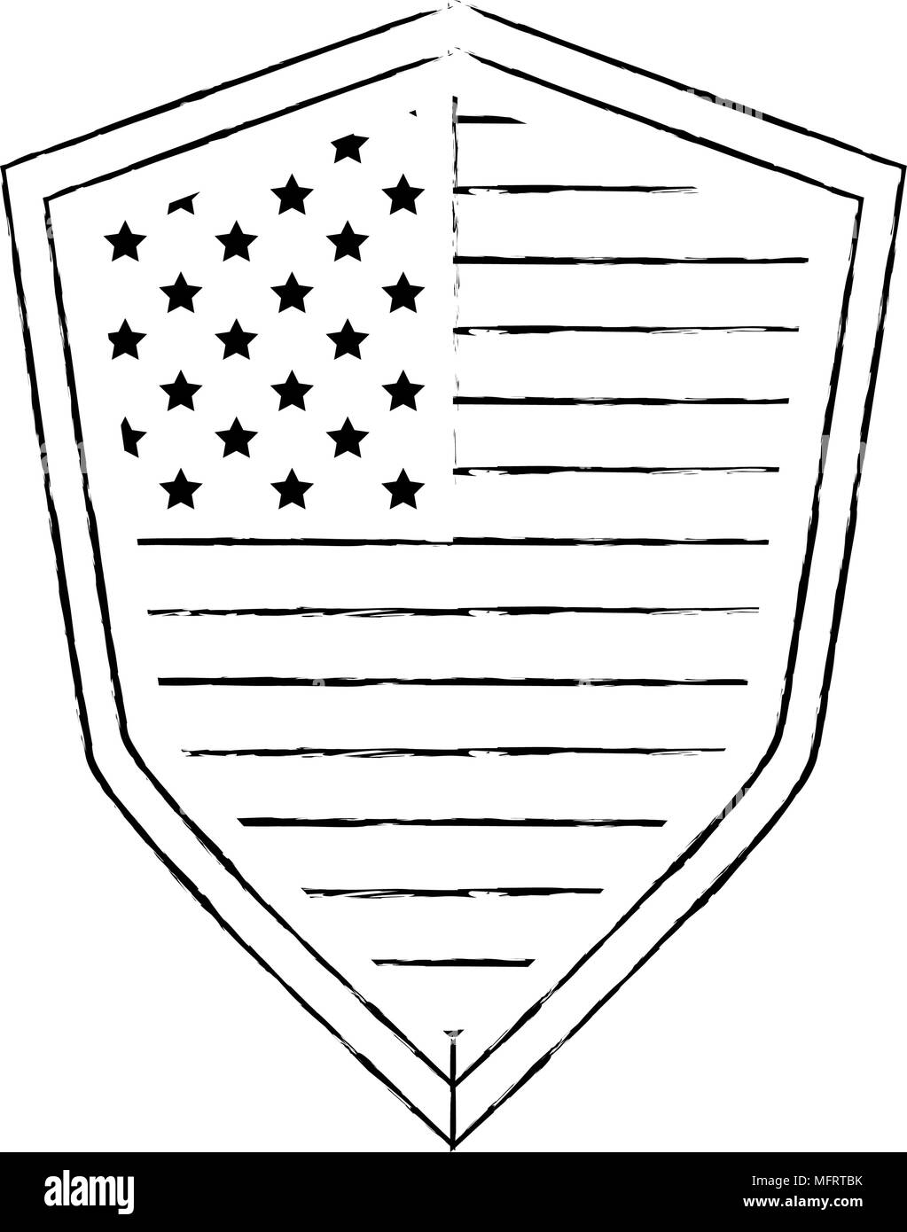 united states of america emblematic shield vector illustration design ...