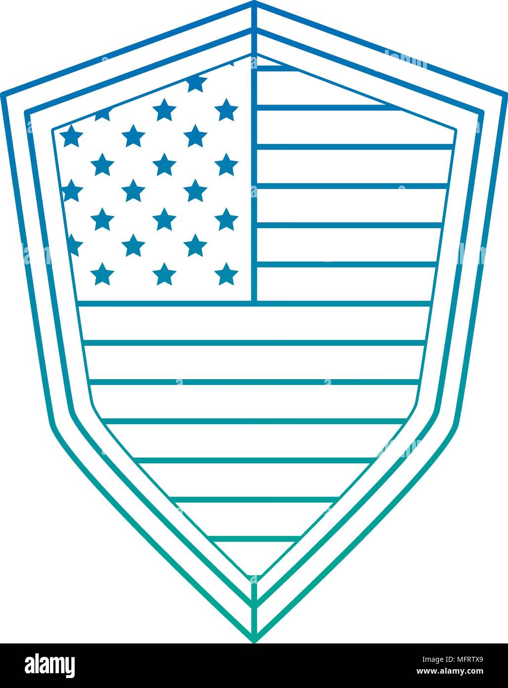 united states of america emblematic shield vector illustration design ...