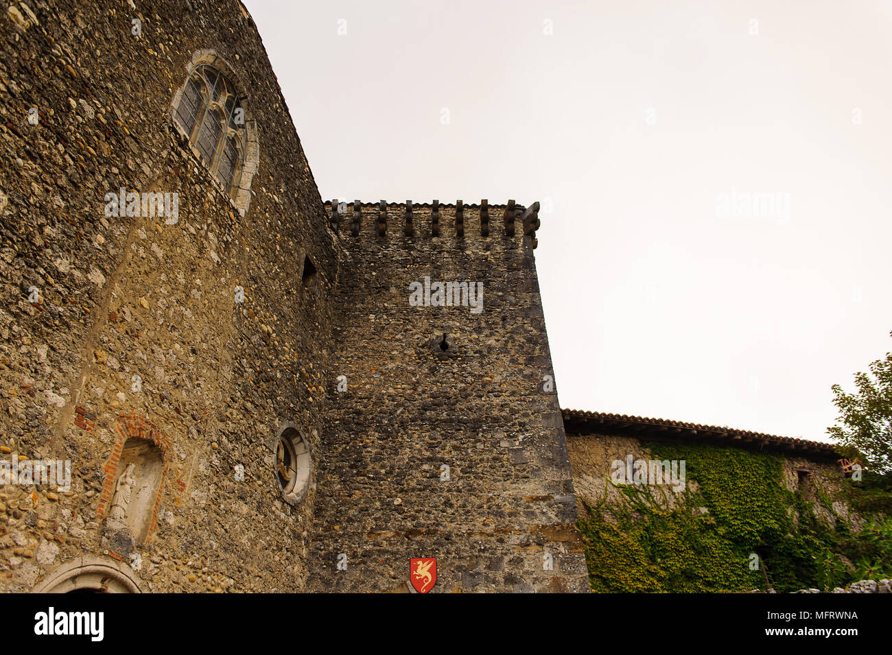 Church of Perouges, France, a medieval walled town, a popular touristic ...