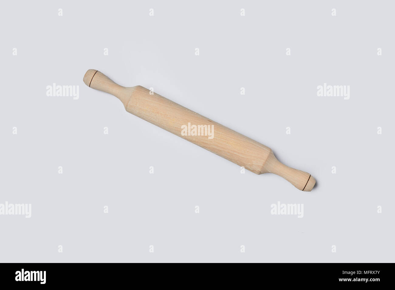 top view of rolling pin isolated on white Stock Photo - Alamy