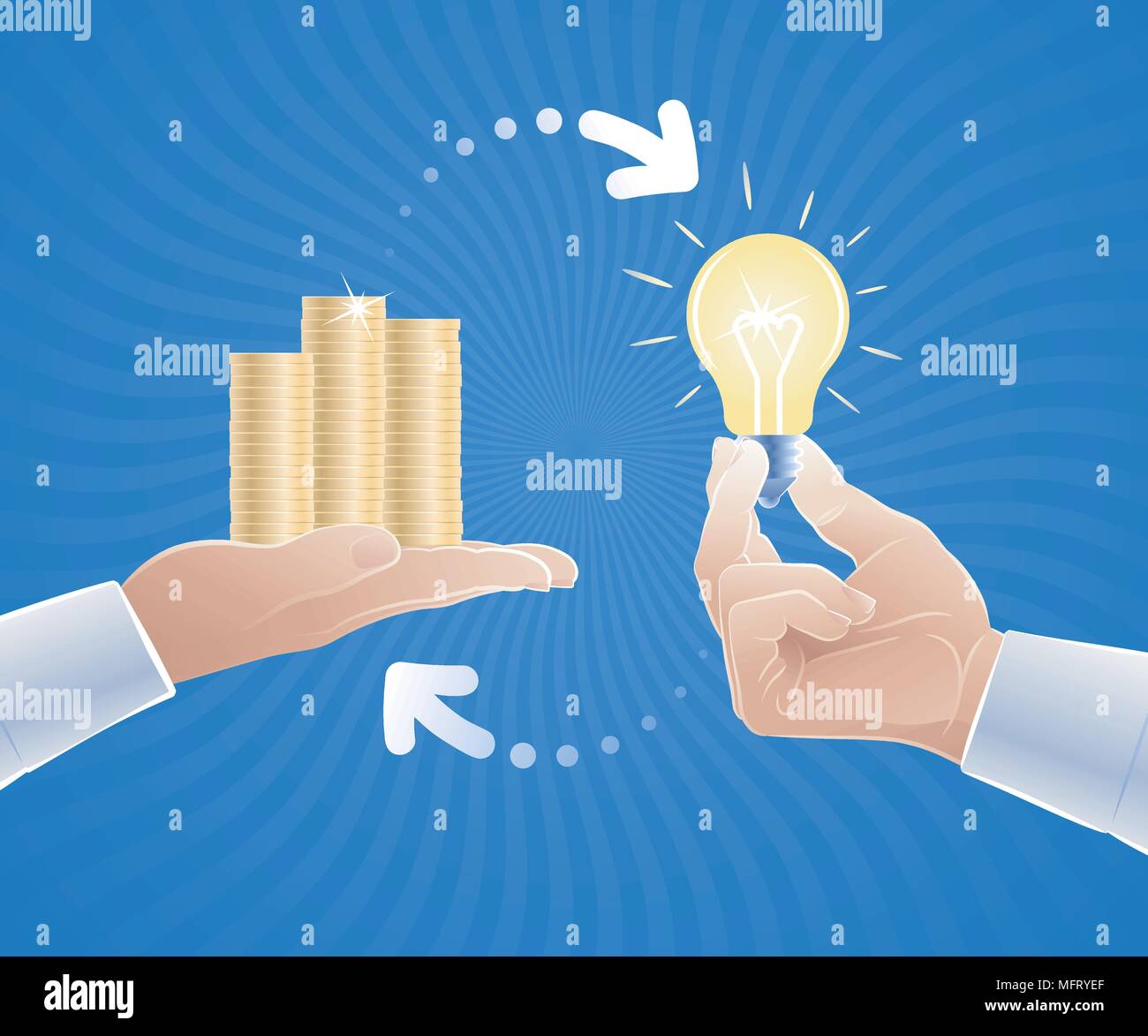 Idea For Sale / Idea For Money Stock Vector Image & Art - Alamy