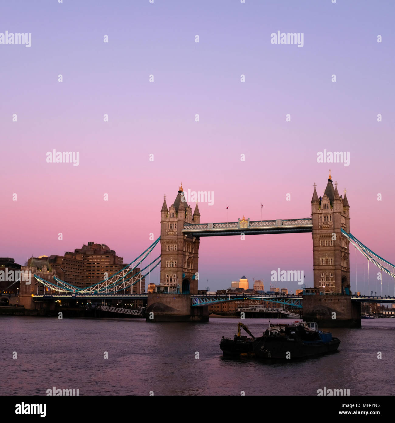 Tower Bridge at sunset in London, England, UK Stock Photo - Alamy