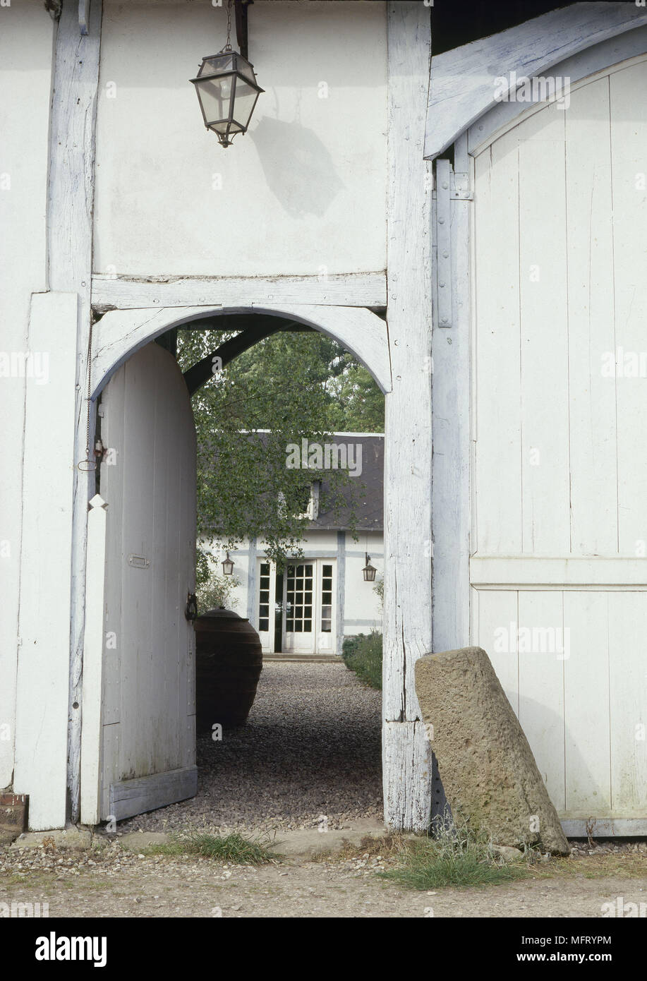 Rustic wooden gateway Exteriors courtyards entrances gateways Stock ...