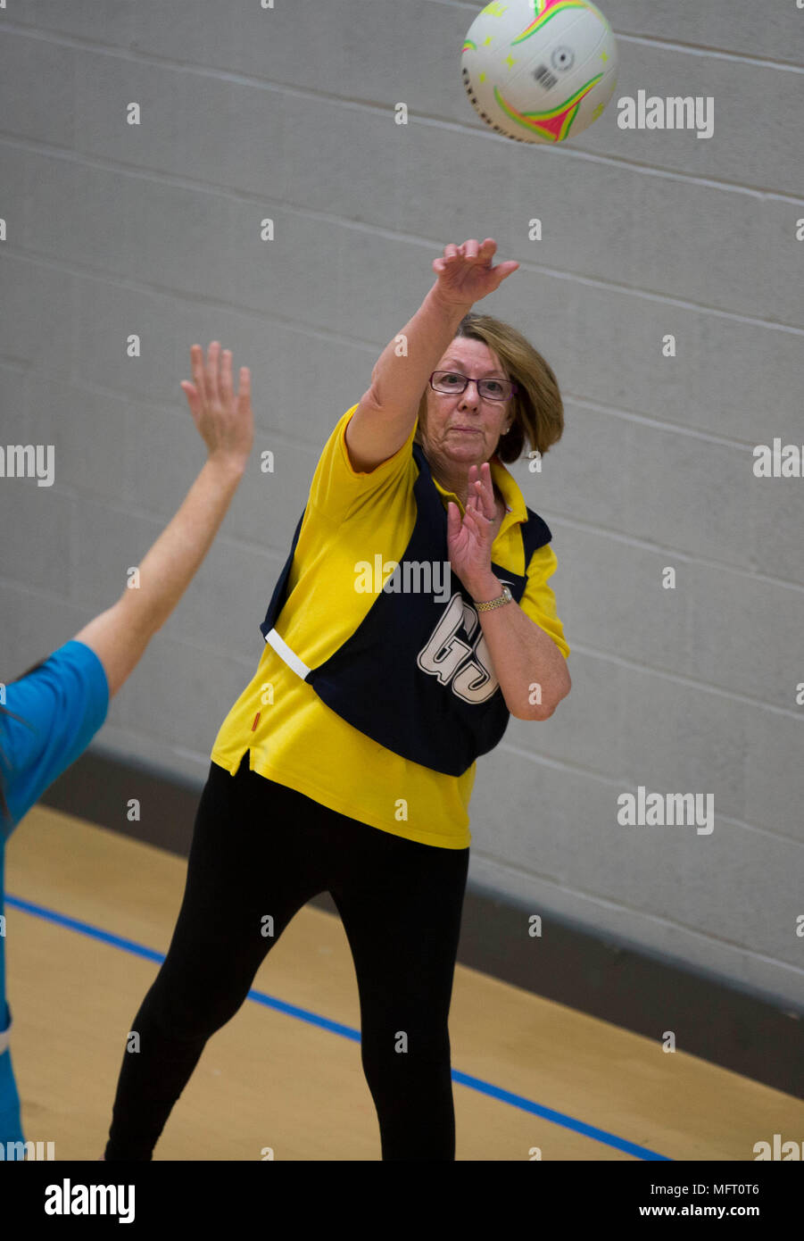 A netball session for older people at the Anfield Community Centre ...