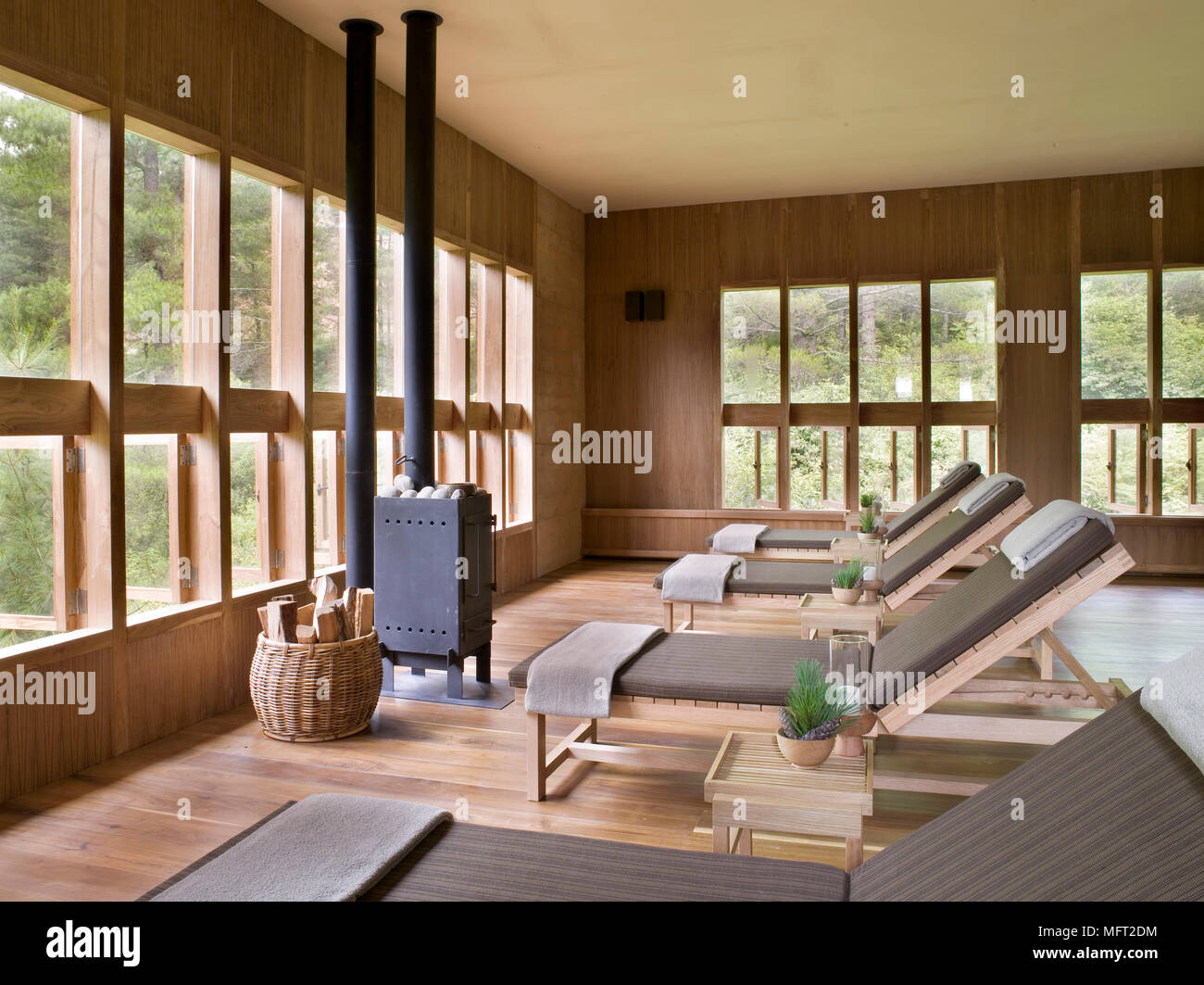 Spa facility relaxation room in the Amankora resort Bhutan Stock Photo ...