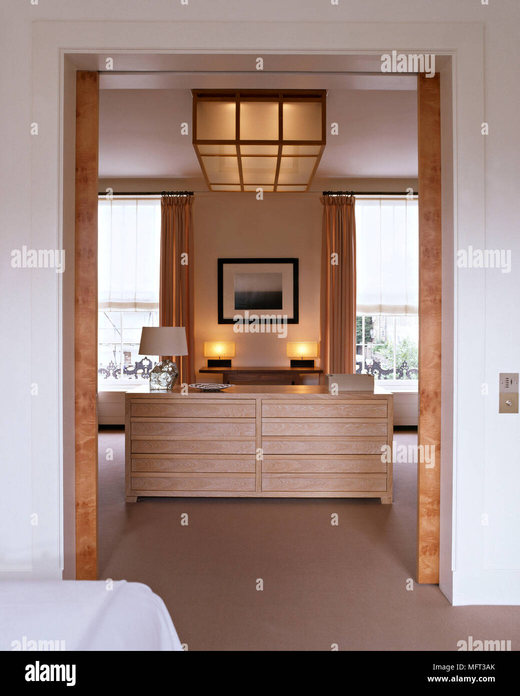 Modern neutral dressing room drawer cabinet Interiors rooms lighting ...