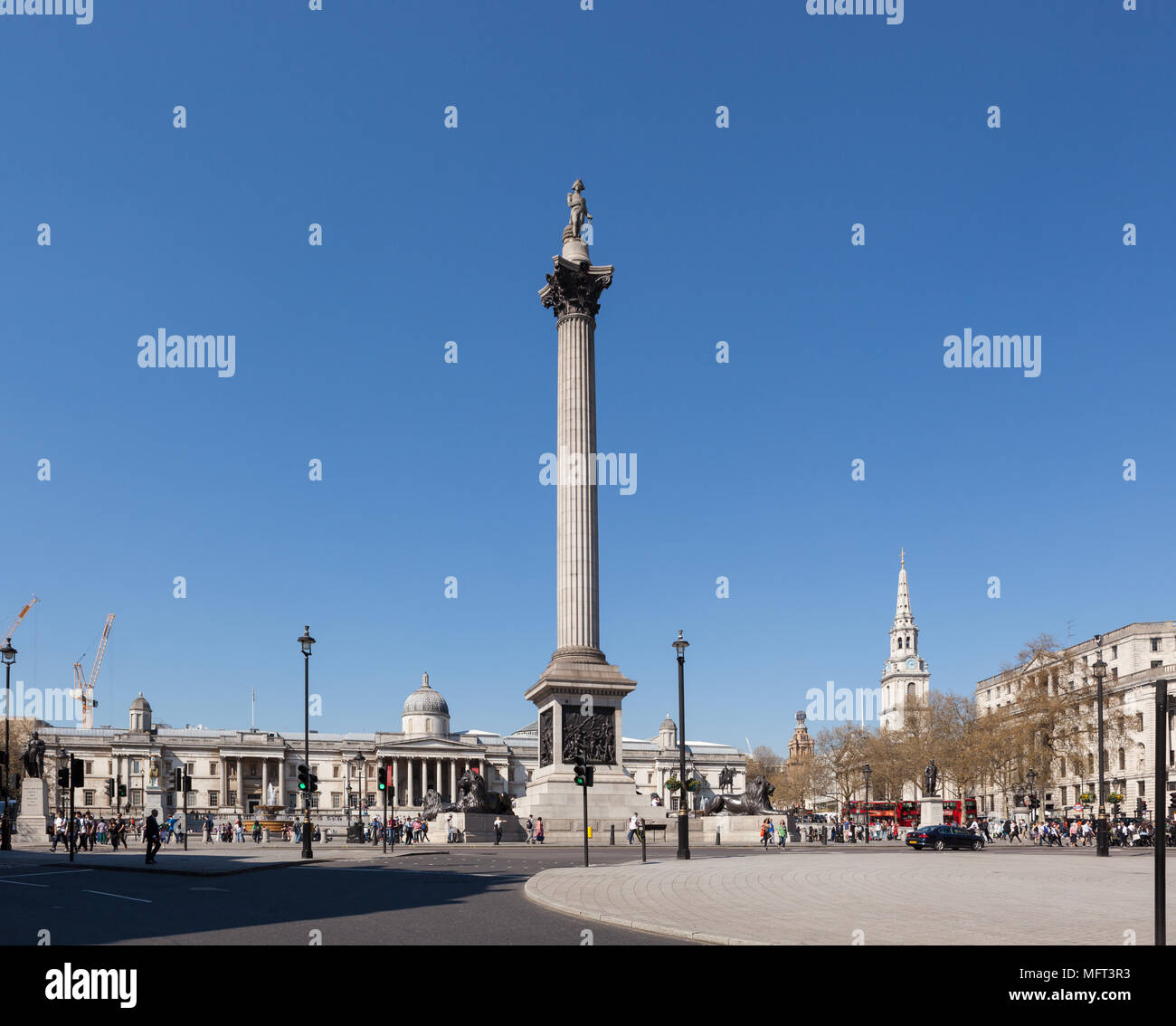 Nelson's Column, Trafalgar Square, London, UK Stock Photo - Alamy