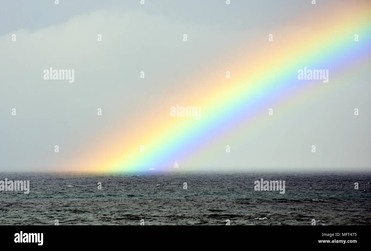 Rainbow in paradise panoramic hi-res stock photography and images - Alamy