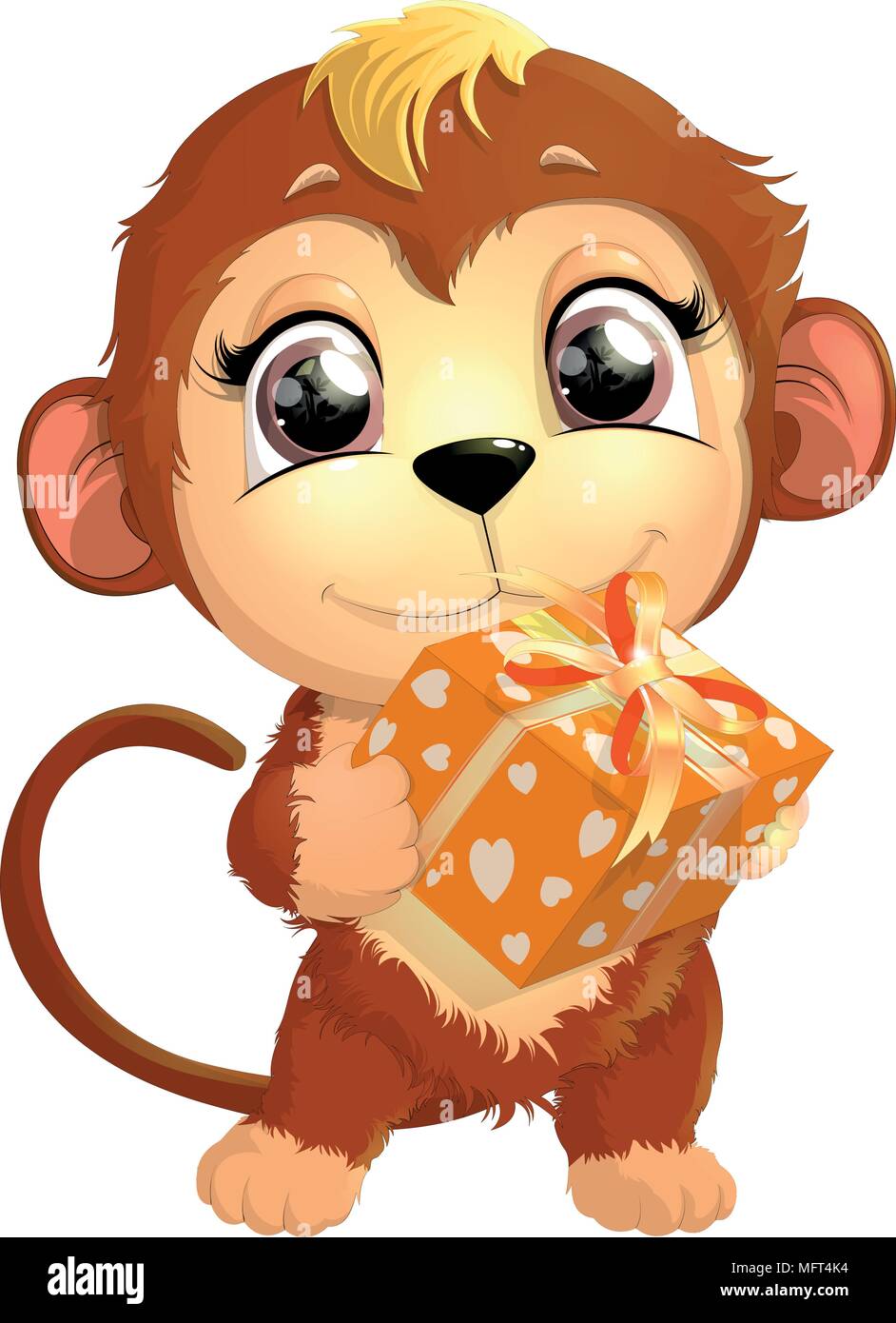 Happy monkey cartoon hi-res stock photography and images - Alamy