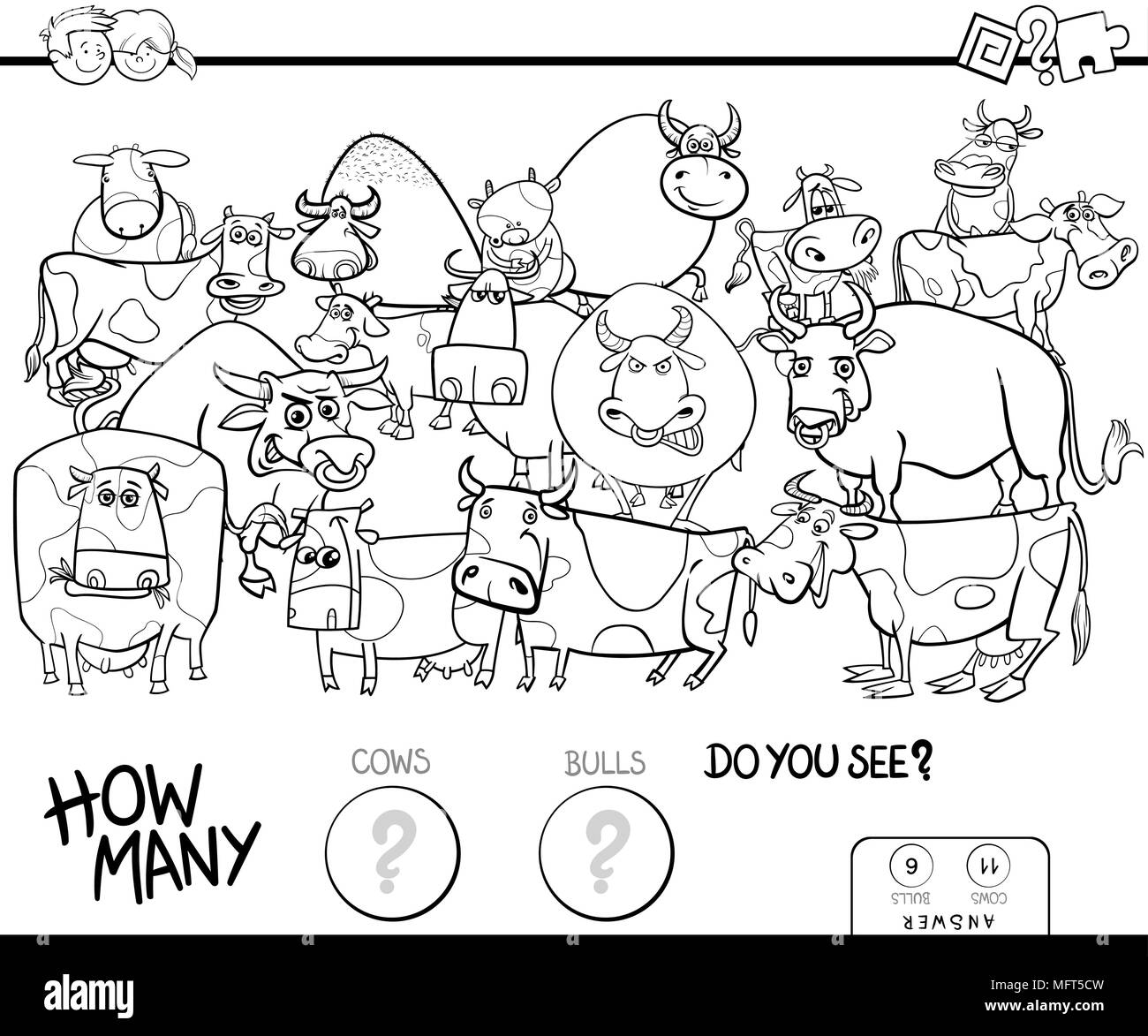 Group cows cartoon hi-res stock photography and images - Alamy