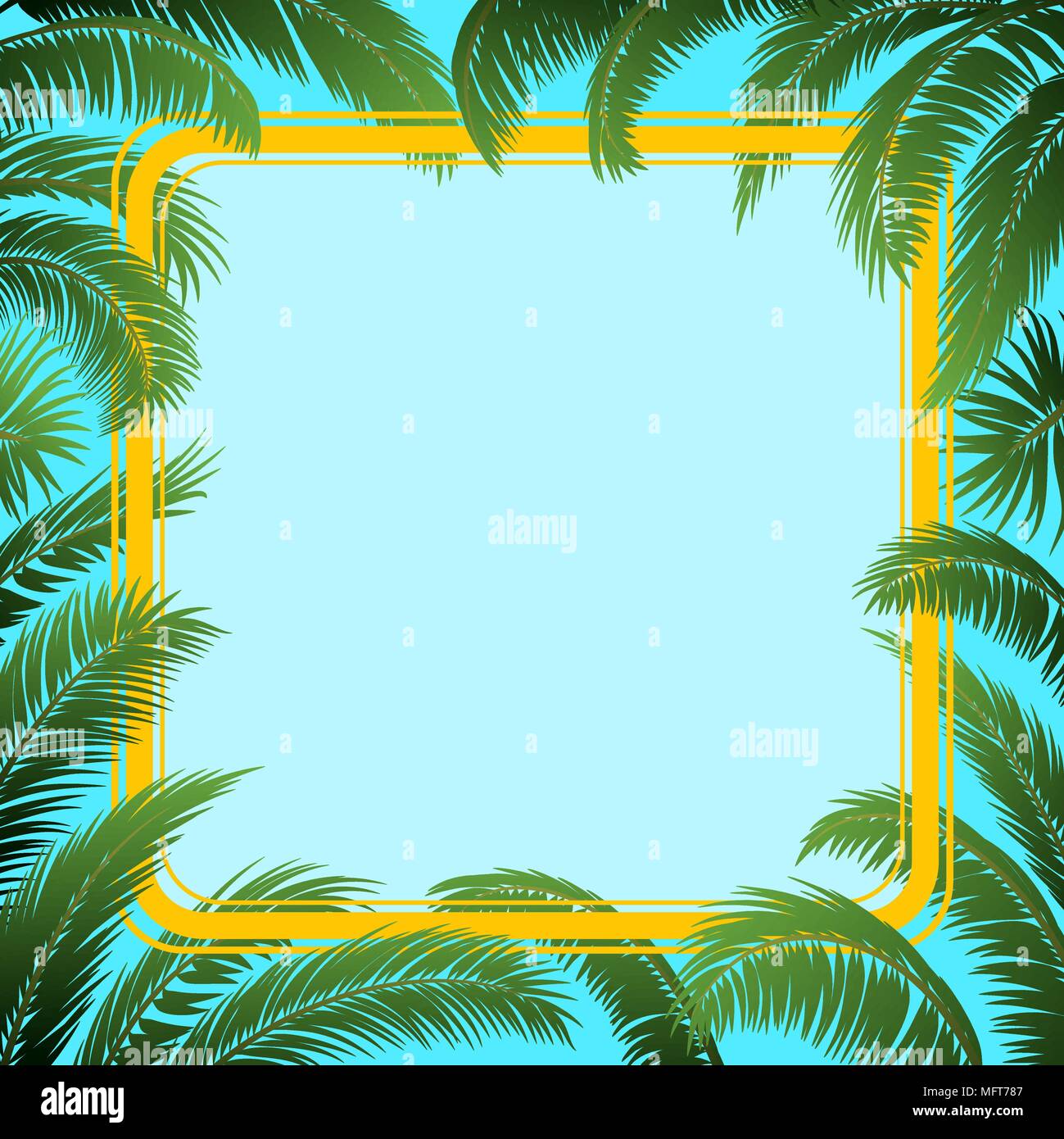 Palm Leaves and Frame Stock Vector Image & Art - Alamy
