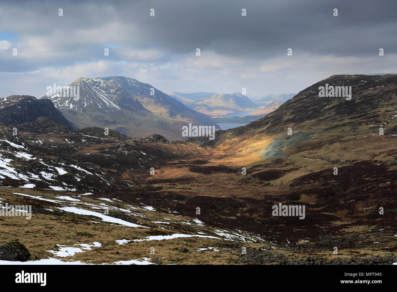 Buttermere from Fleetwith Pike, Honister Pass, Lake District National ...