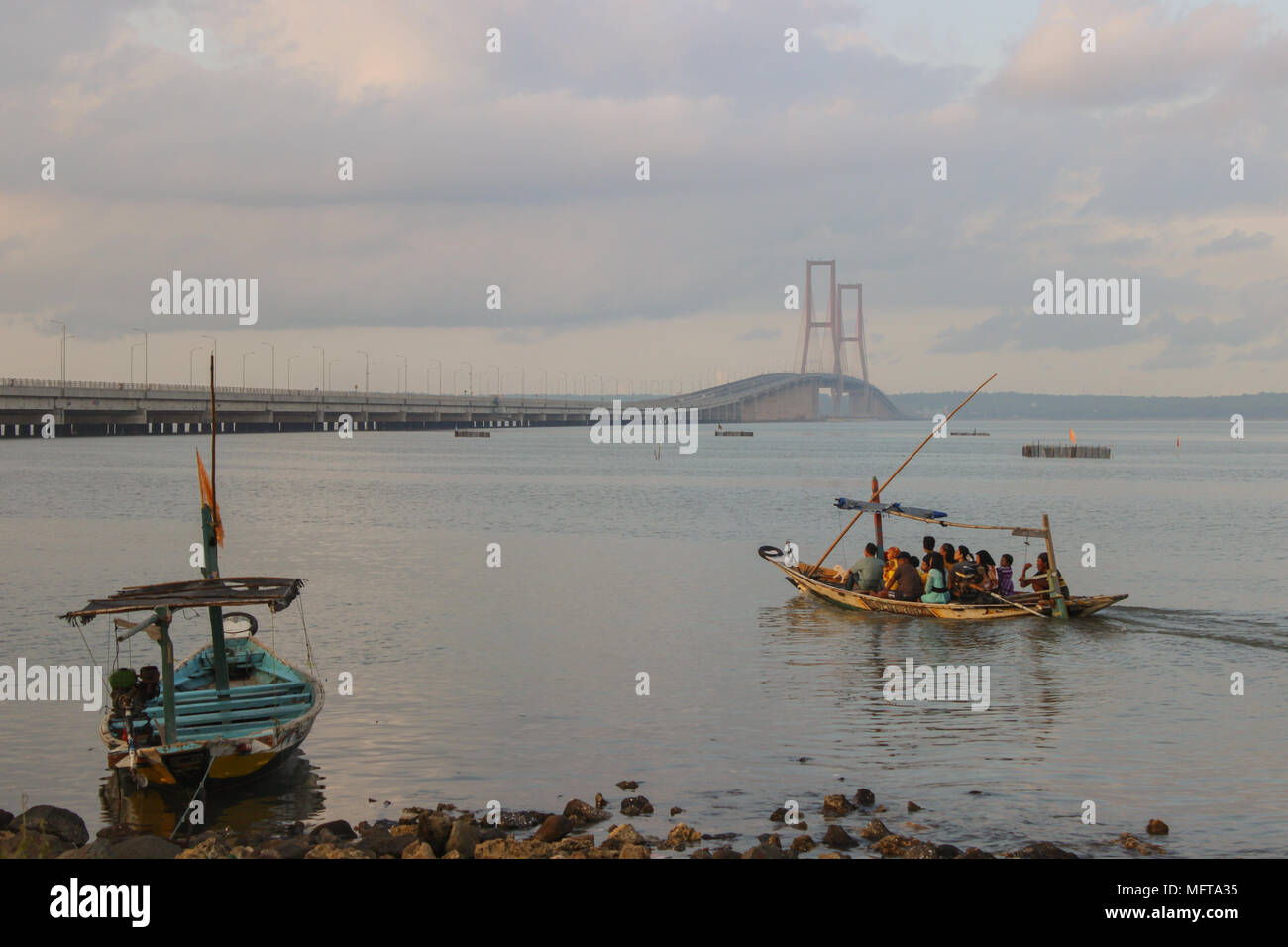 The Suramadu Bridge, also known as the Surabaya–Madura Bridge Stock ...