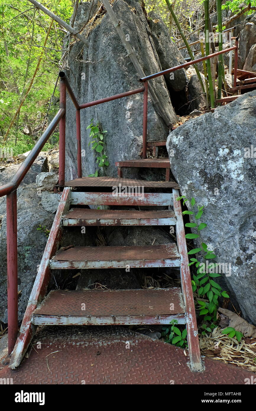 Metal Path Way in Mountain Stock Photo - Alamy