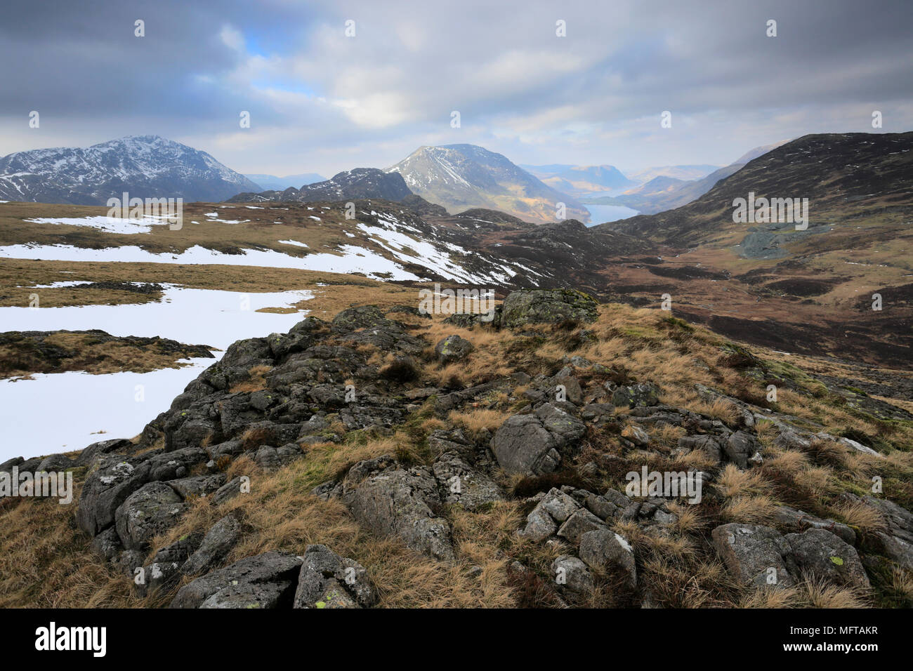 Buttermere from Fleetwith Pike, Honister Pass, Lake District National ...