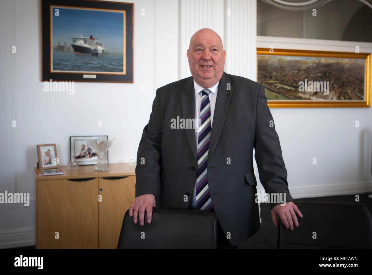 The Mayor of Liverpool, Cllr Joe Anderson, pictured in the mayor's ...