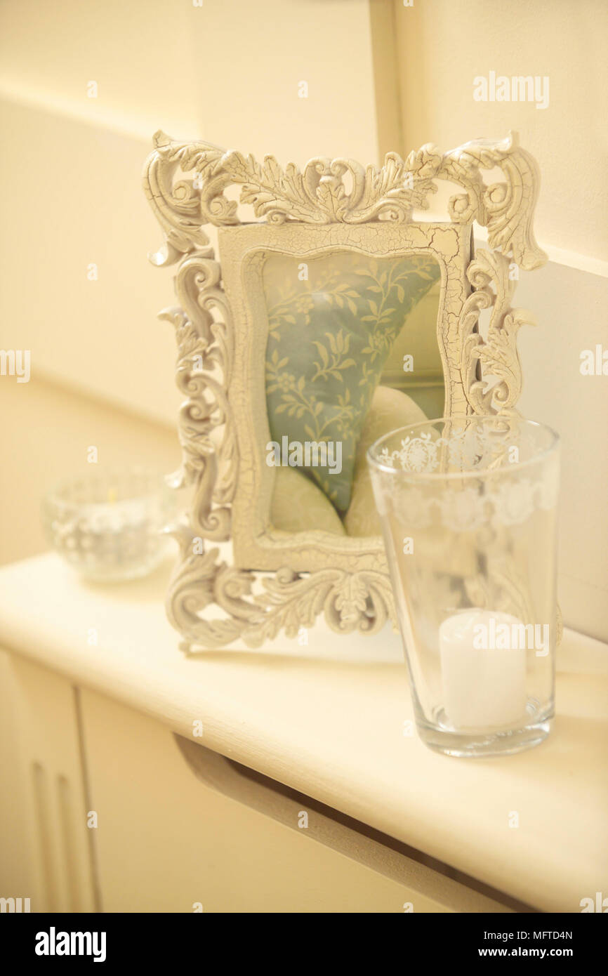 Candle holder and pictureframe Stock Photo - Alamy