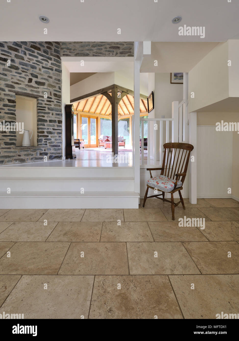 Period chair in spacious modern country style room Stock Photo - Alamy