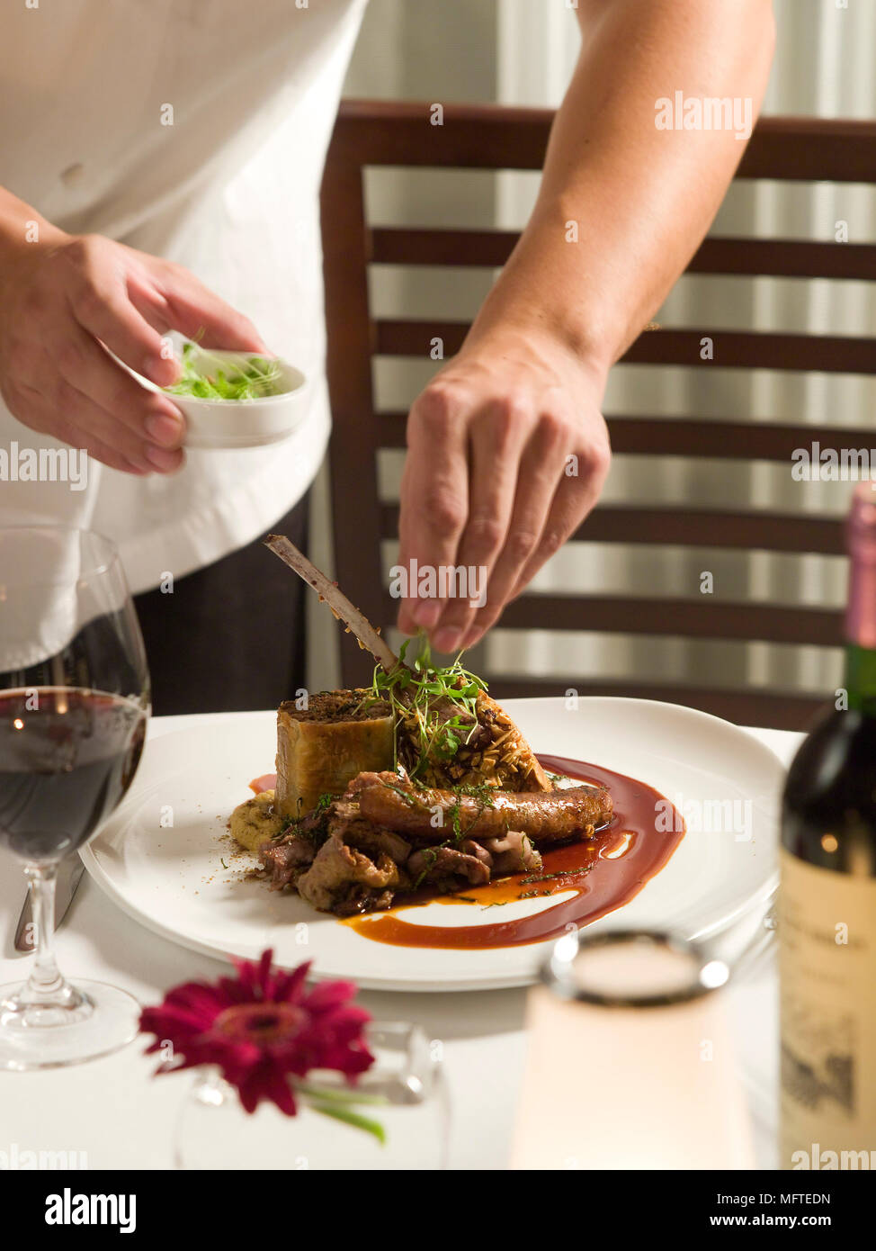 Garnishing Food High Resolution Stock Photography and Images - Alamy