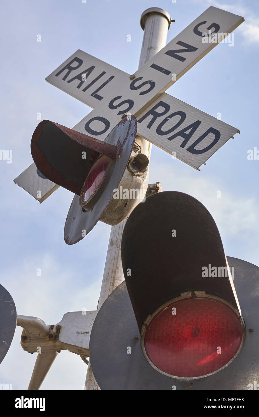 Railroad crossing signal hi-res stock photography and images - Alamy