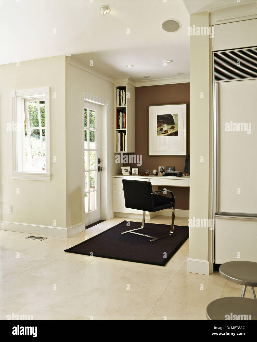 Modern neutral open plan room office area interiors rooms open-plan ...