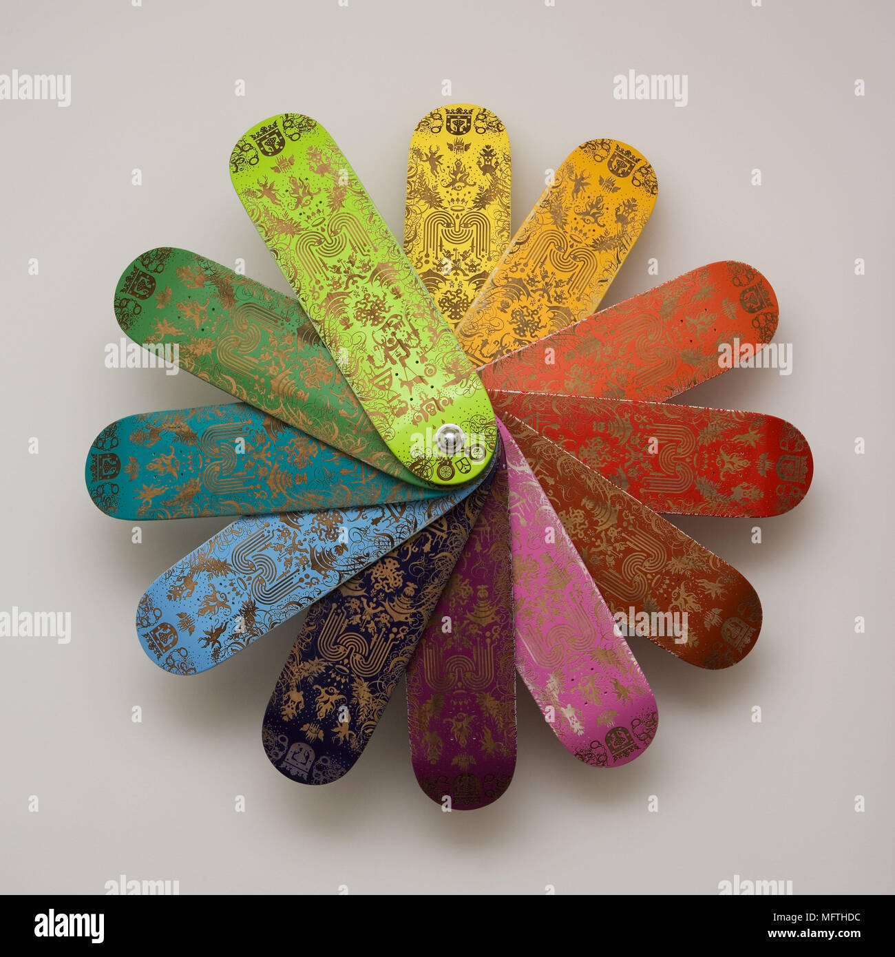 Sample wheel showing various colourways Stock Photo - Alamy