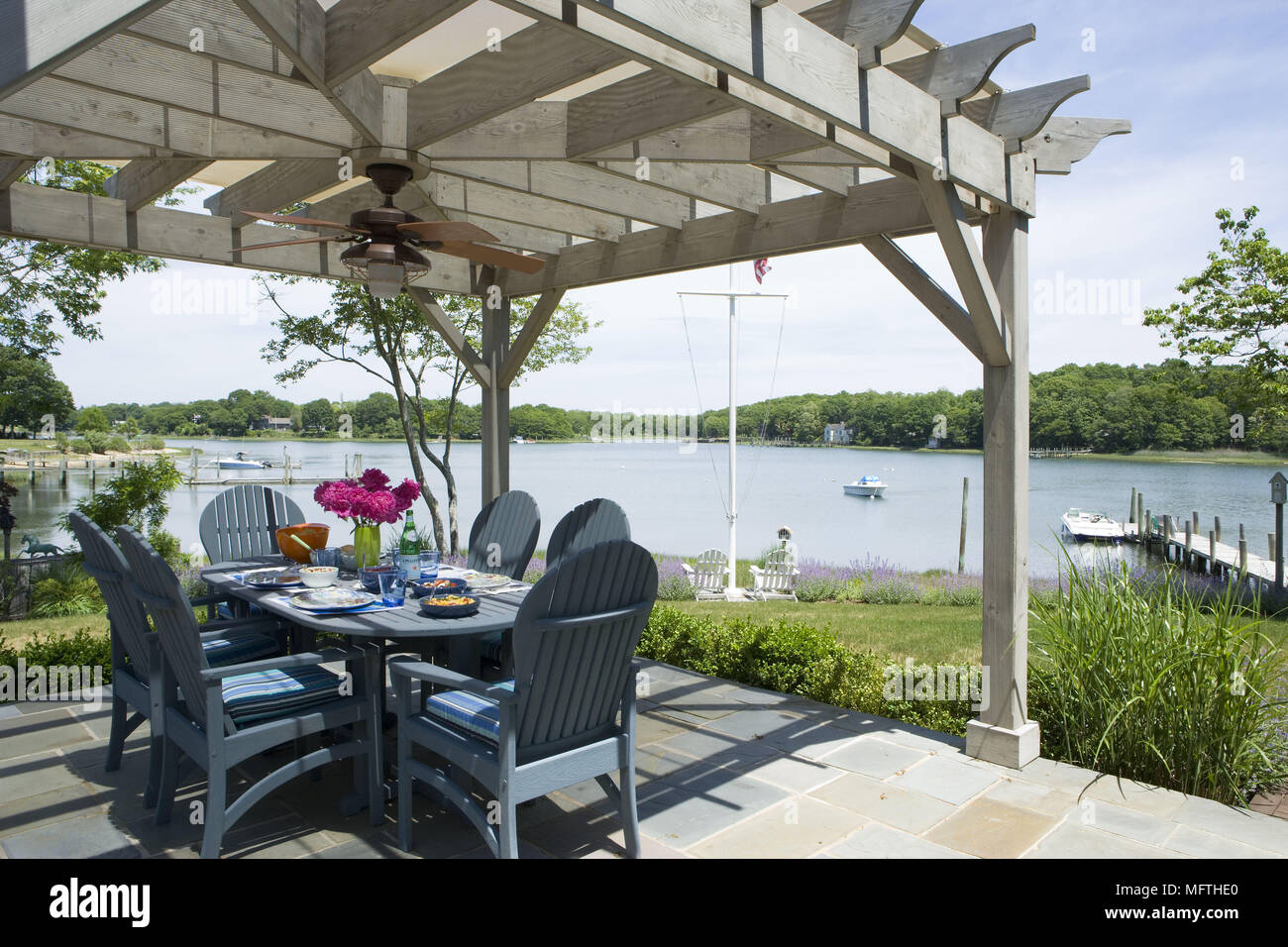 Patio overlooking lake hi-res stock photography and images - Alamy